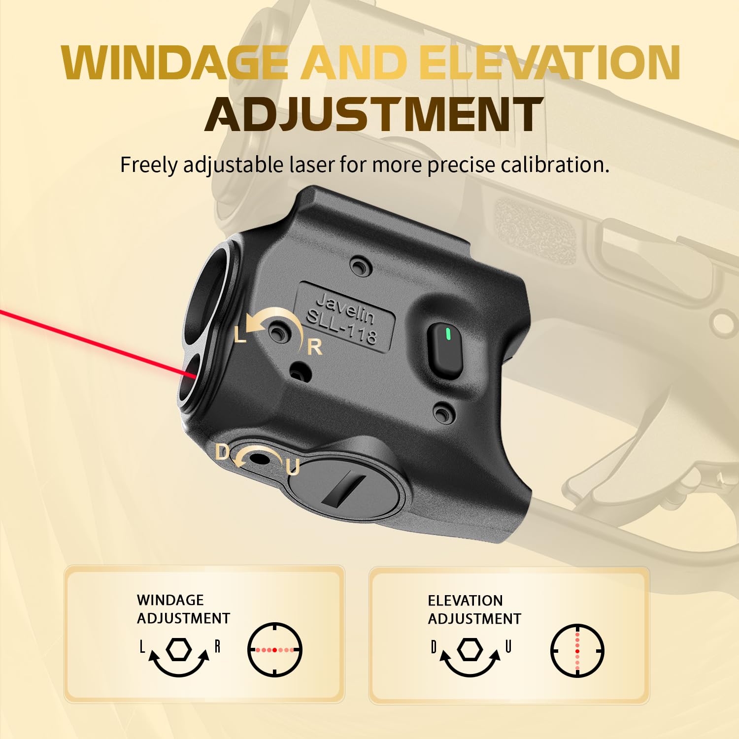 WARRIORLAND Pistol Light Laser & Holster Fit for Springfield Hellcat 3 ...